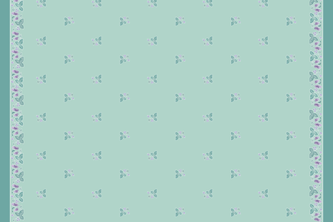 Naturalistic floral border-batik - 12 designs by mina