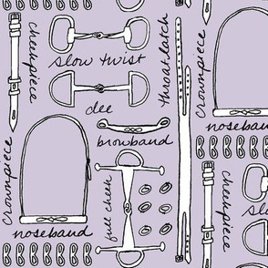 Bridle bits lavender - Spoonflower