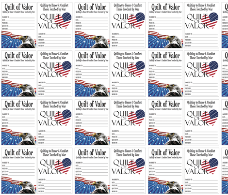 Quilts of Valor Small Labels - north_&_south_carolina_qov - Spoonflower