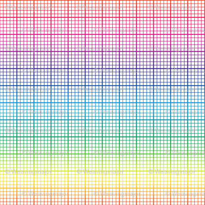 rainbow graph paper (small rainbow) fabric - weavingmajor - Spoonflower