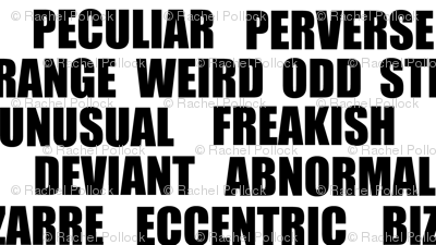 Odd - Synonyms - Inverted wallpaper - la_bricoleuse - Spoonflower