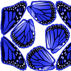 Fat Quarter Blue Monarch Butterfly - Spoonflower