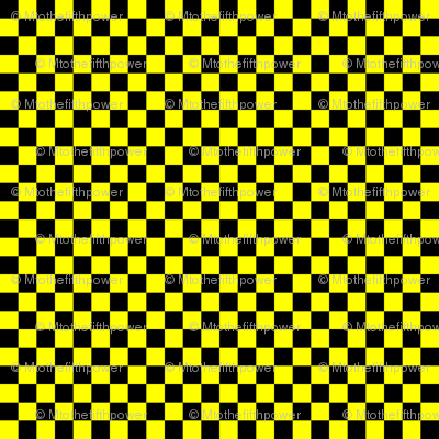 Quarter Inch Black and Yellow Checkerboard fabric - mtothefifthpower ...