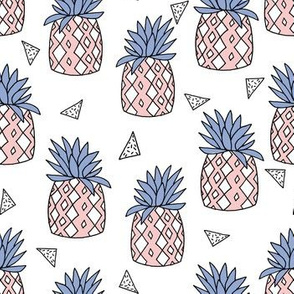 pineapple // pink and blue pantone | Spoonflower