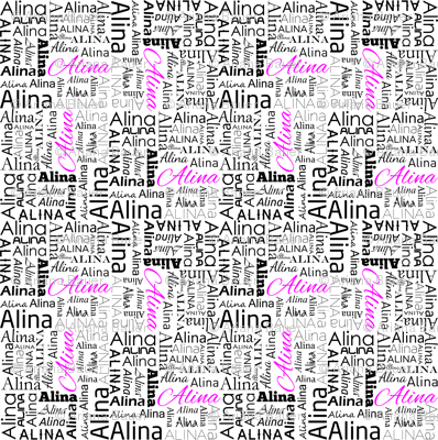 Alina Name Print fabric - arianabauer - Spoonflower