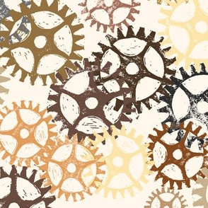 Geared Up - by Kara Peters - Spoonflower