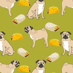 pug pugs pug fabric for pug owners taco - Spoonflower