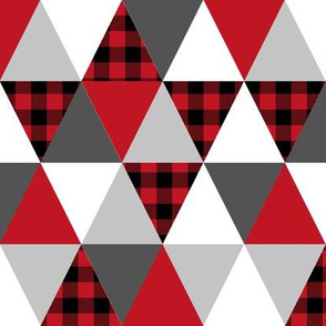 triangle buffalo plaid cheater quilt - Spoonflower