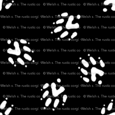 Ferret tracks - black fabric - rusticcorgi - Spoonflower