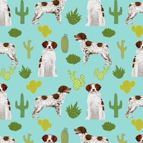 brittany spaniel florals fabric cute pai - Spoonflower