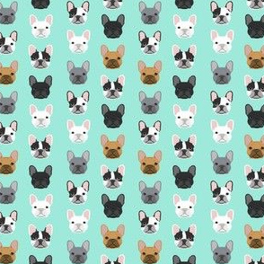 mini french bulldogs print cute - Spoonflower
