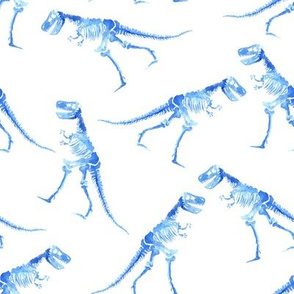 T-Rex watercolour blue | Spoonflower