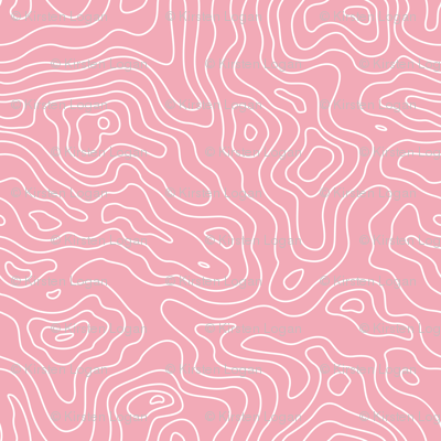 Pink and White Stripes Wave Elevation Topographic Topo Map Pattern ...