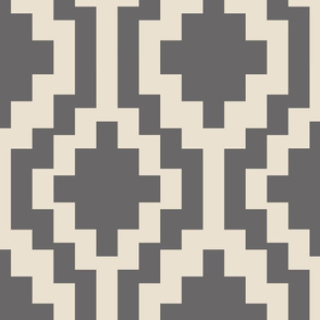 Mapuche Natural Black Large - Spoonflower