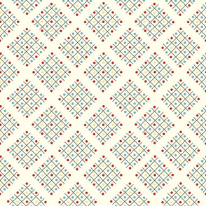 Spotted Crosshatch on Yellow - Spoonflower