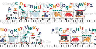 Circus ABC Trains fabric - colour_angel_by_kv - Spoonflower