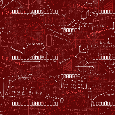Math Lessons (Red) fabric - robyriker - Spoonflower