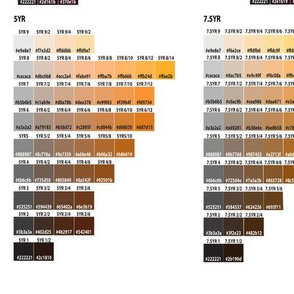 Color Chart Munsell 5Y to 10P - Spoonflower
