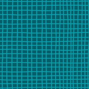 Grid on Teal - Spoonflower