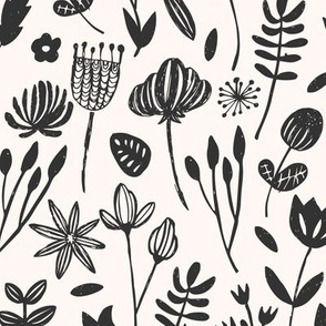 Folk Botanical Print - Spoonflower