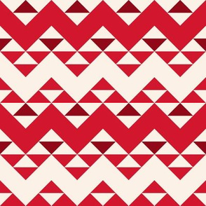 Red Ribbon Zig Zags | Spoonflower