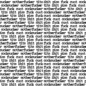 7 Dirty Words - Spoonflower