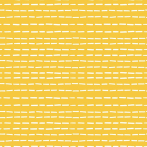 Dashed Lines on Mustard Yellow - Spoonflower