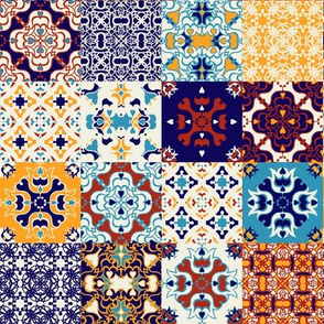 Colorful Spanish Tiles - Spoonflower