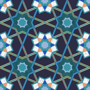 Modern Alhambra Mosaic - Spoonflower