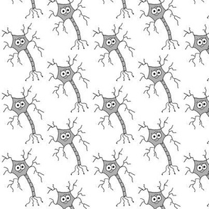 Cute Neuron - on white - Spoonflower