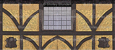 tudor pattern wall fabric - koalalady - Spoonflower