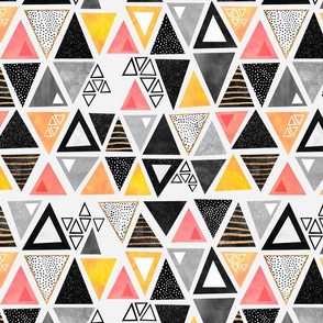 Hello Happy Triangles - Small - Spoonflower