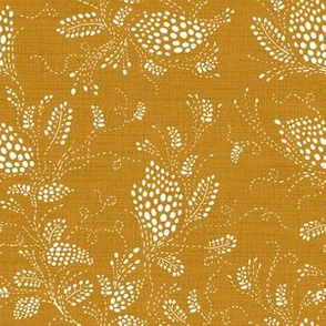 Miss Everdeen, Rust Orange Linen, Larger | Spoonflower