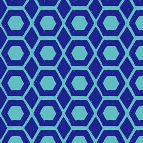 hexagon diamond block print pattern-01 - Spoonflower