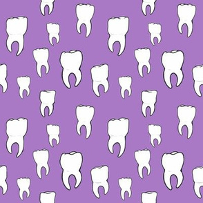 Teeth purple - Spoonflower