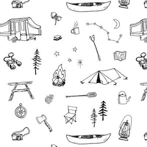 Simple camping - Spoonflower