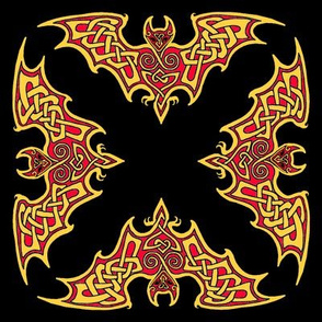 Celtic Bat Square - Spoonflower