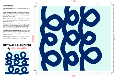 DIY wall hanging project (cut and sew) by Allie Chenille - 8 designs by ...