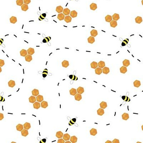 the bee pathways - Spoonflower