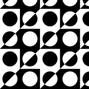 Mid Century Modern Half Moon Geometric | Spoonflower