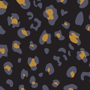 africa africa - leopard print - black - Spoonflower