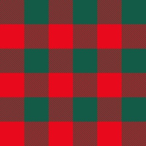 christmas red green buffalo plaid - Spoonflower