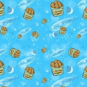 Chicken Nugget Moonbeam - Blue - Spoonflower