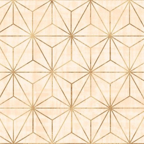 star geo - peach gold - Spoonflower