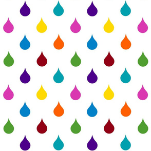 Rainbow Raindrops | Spoonflower
