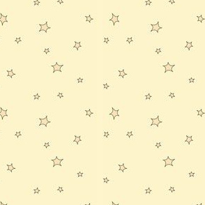 Mini stars, yellow and gold - Spoonflower