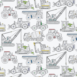 Construction Truck pattern - Spoonflower
