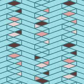 Stacked Lines Modern Minimal Blue // - Spoonflower