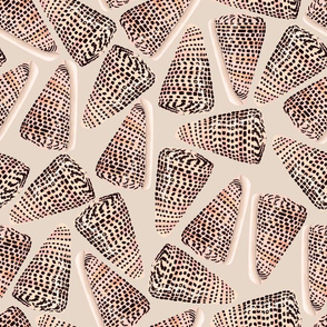 Cone Shells Large Scale Sand Color - Spoonflower