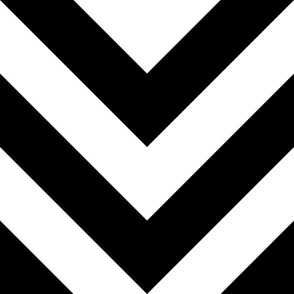 Jumbo Black and White Chevron Stripes | Spoonflower
